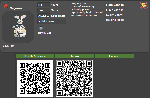 Confira o QR code para baixar Magearna em Pokémon Sun & Moon - Última Ficha