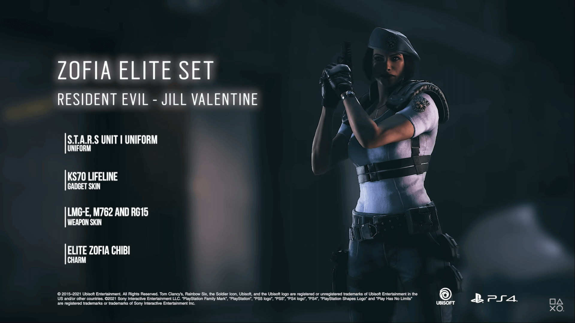 Rainbow Six Siege adiciona Skin Elite de Jill Valentine - Última Ficha